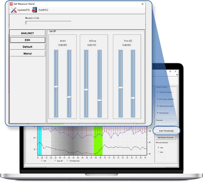 24-Hour Ambulatory Blood Pressure Monitor with PC Software, ESH Validated High Accuracy ...